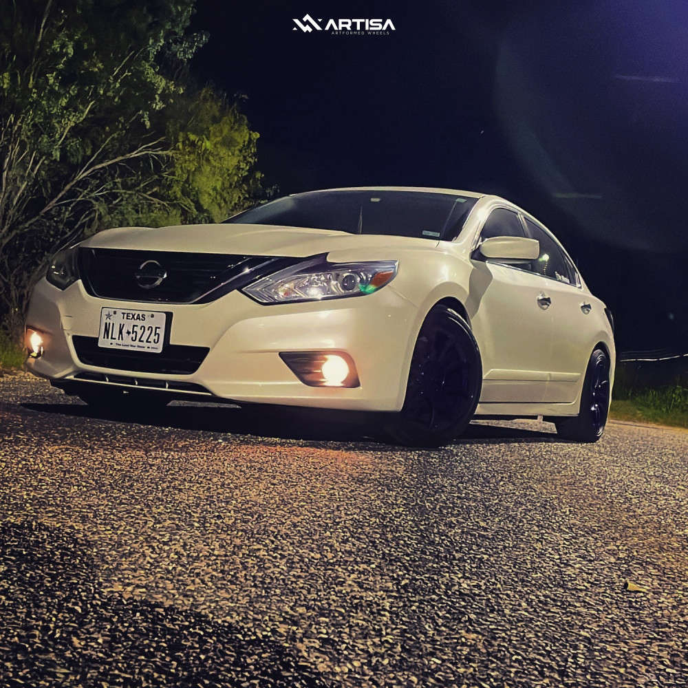 2017 Nissan Altima SV Wheel Offset Nearly Flush Lowering Springs ...