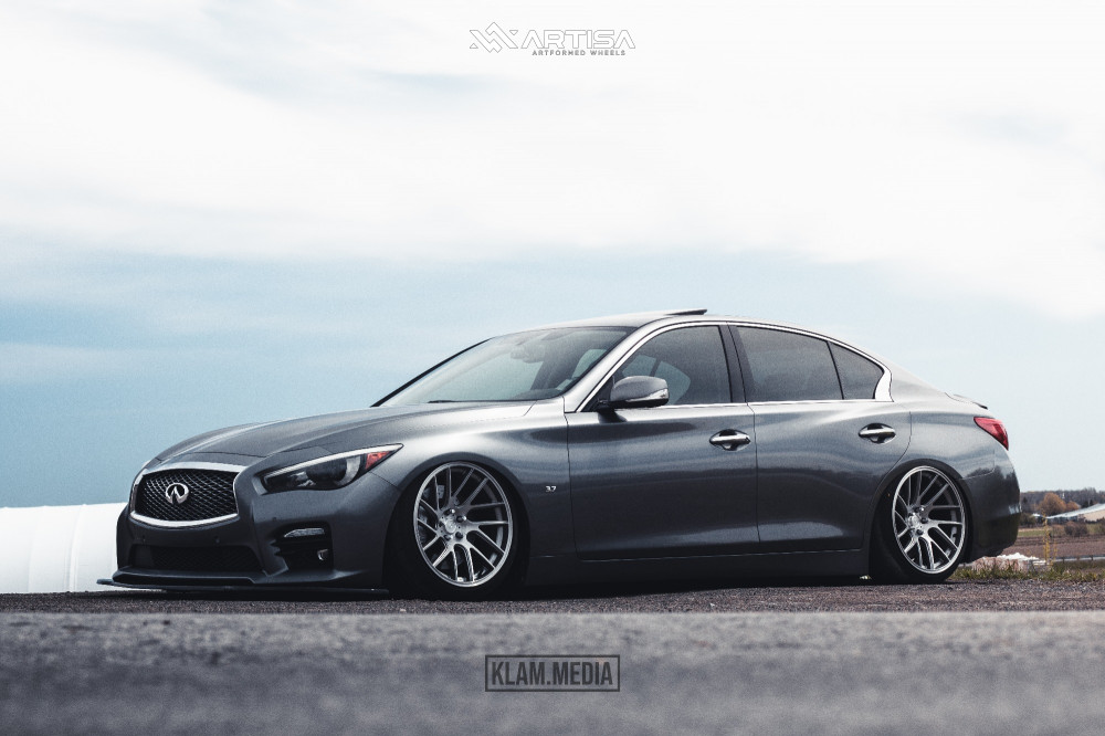 2014 INFINITI Q50 Sport Wheel Offset HellaFlush Air Suspension ...