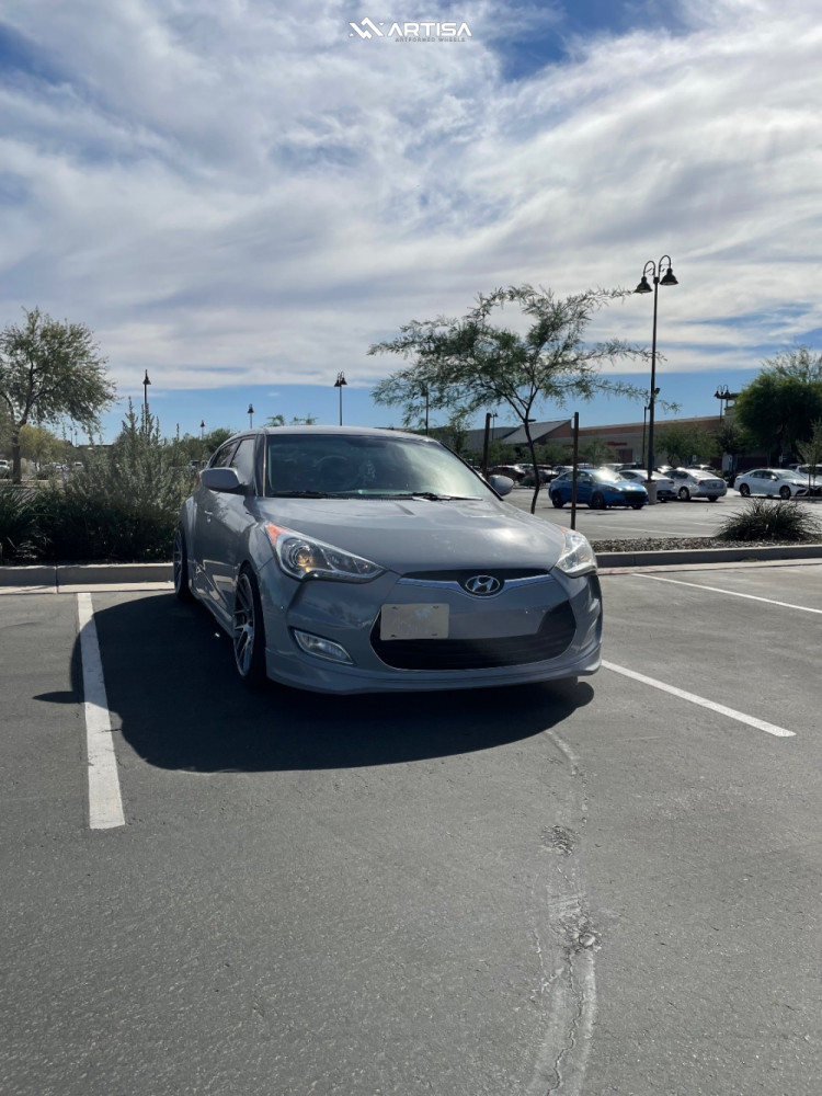 2013 Hyundai Veloster Base Wheel Offset Nearly Flush Coilovers ...