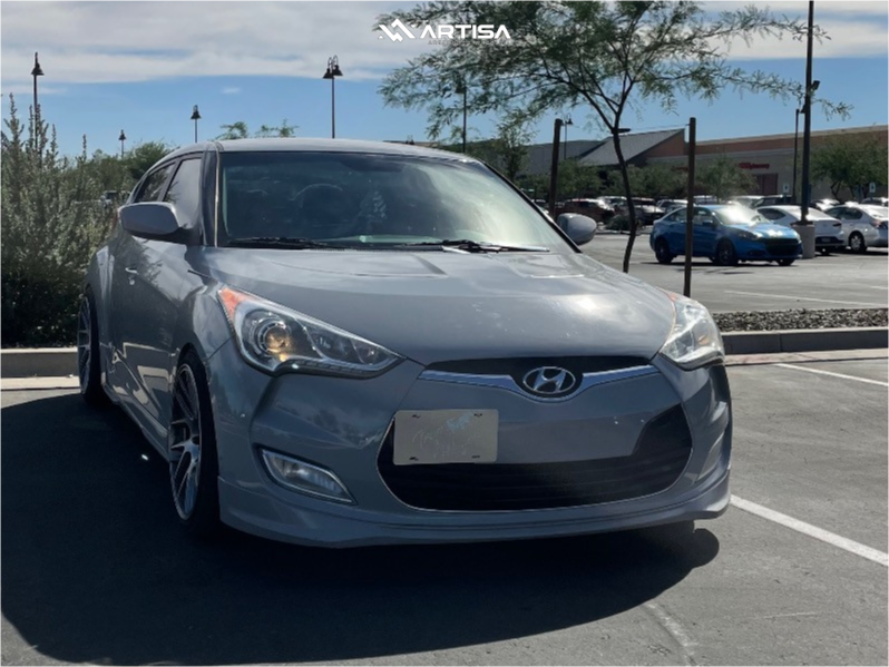 2013 Hyundai Veloster Base Wheel Offset Nearly Flush Coilovers ...